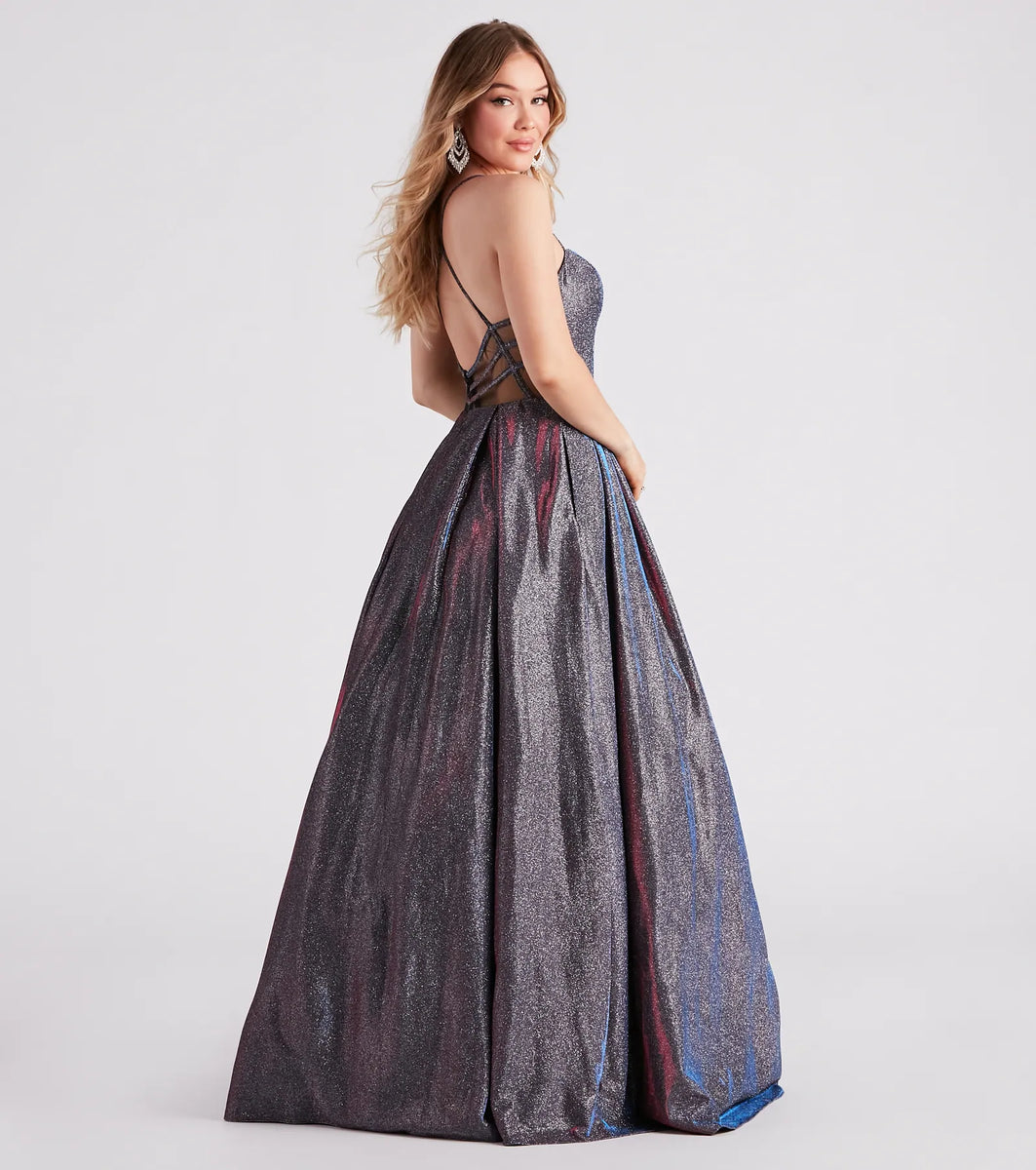 Robyn Metallic A-Line Ball Gown & Windsor