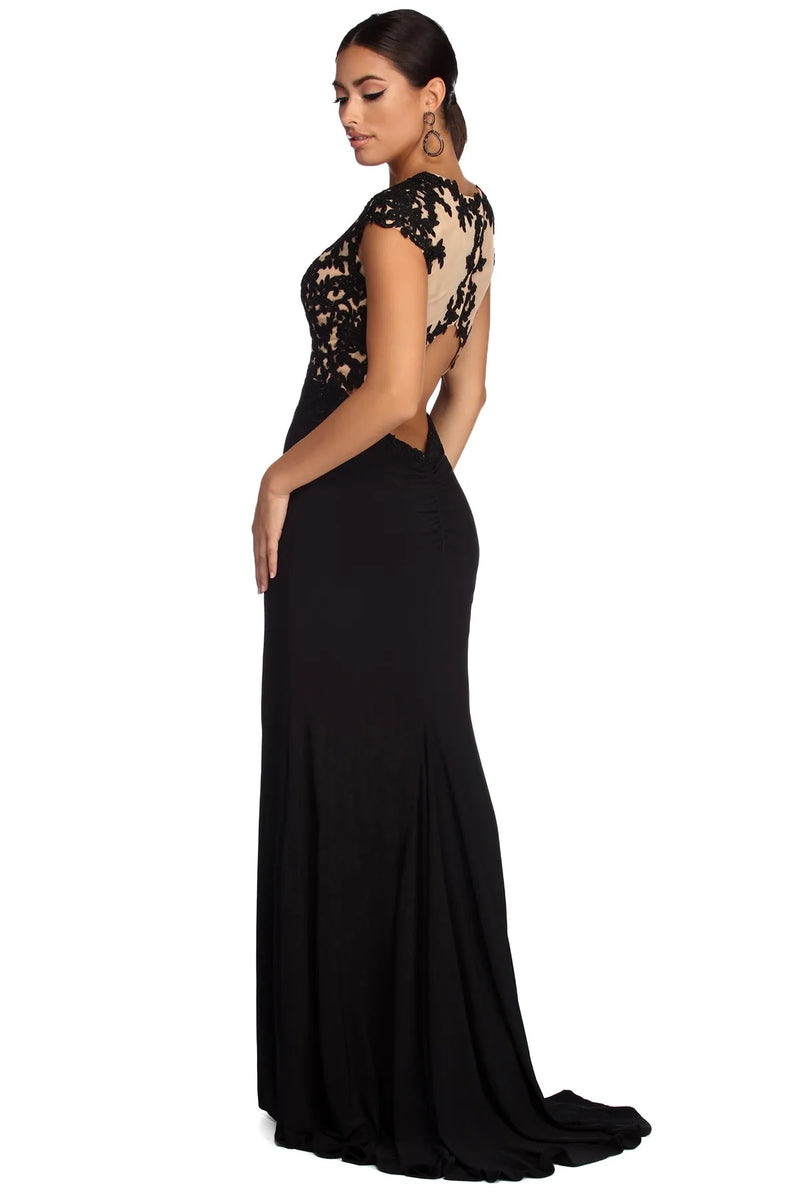 Tia Formal Open Back Dress & Windsor