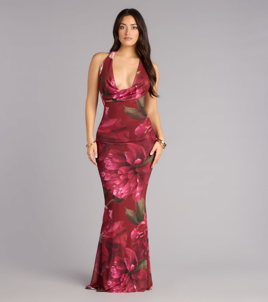 All Eyes On Me Floral Open Back Maxi Dress & Windsor