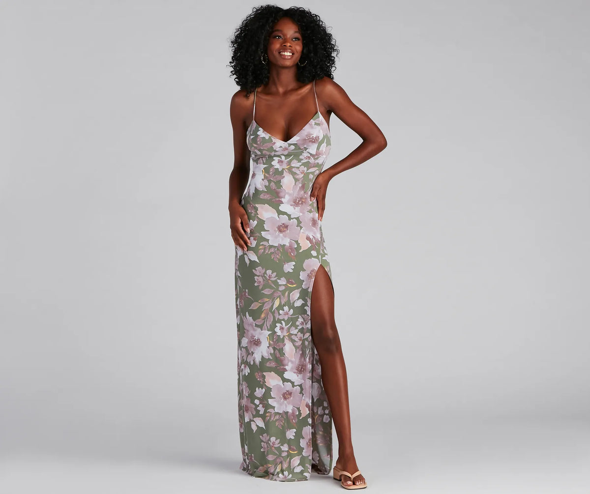 Chasing Sunsets Floral Maxi Dress & Windsor