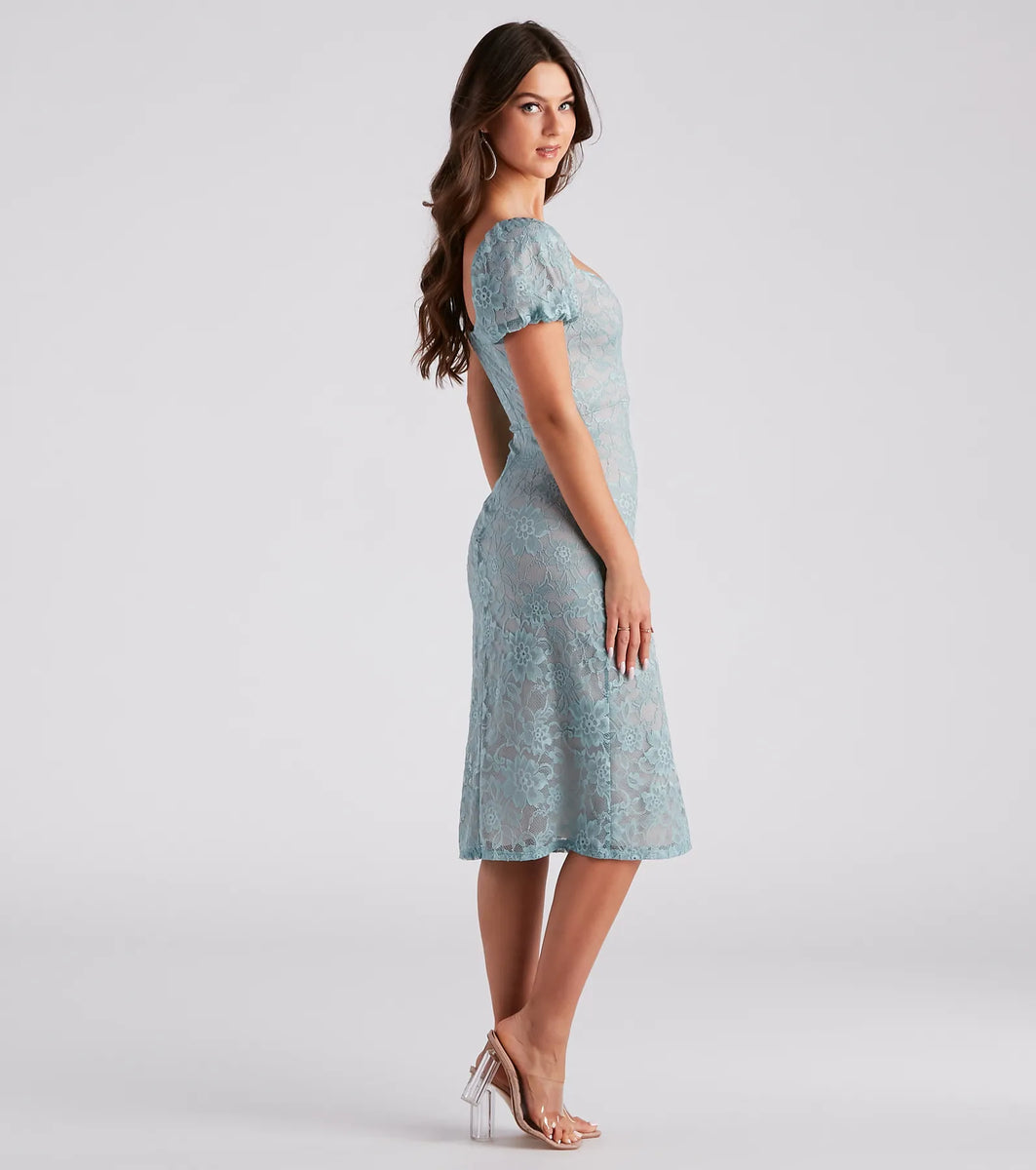 Sweet As Can Be Lace Midi Dress & Windsor