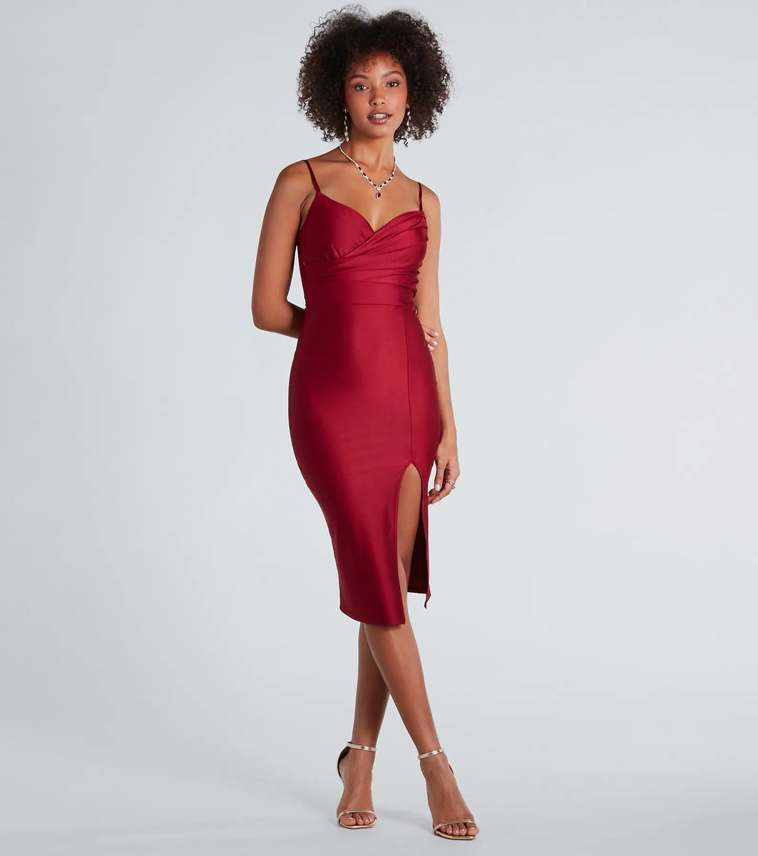 High Ratings Surplice V-Neck Midi Dress & Windsor