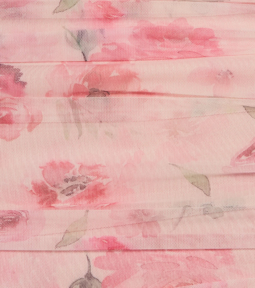 Love And Floral Strapless Mesh Midi Dress & Windsor