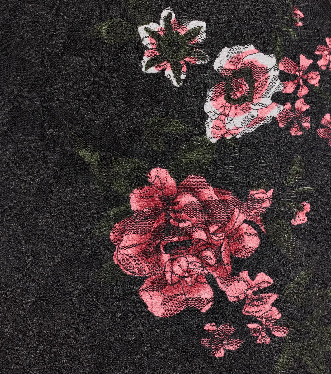 Divine Nature Floral Lace Corset Midi Dress & Windsor