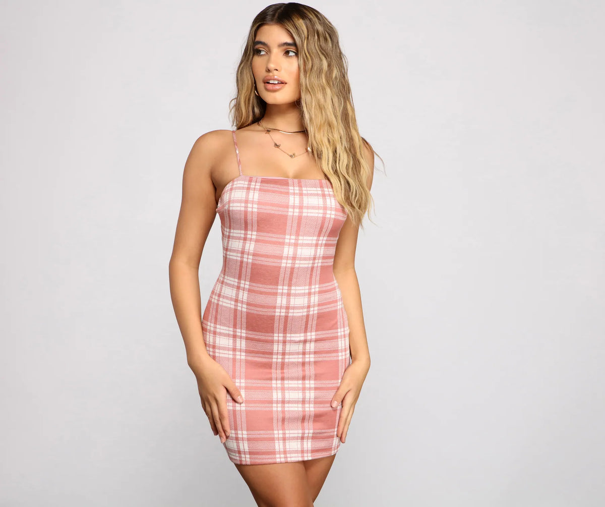 Pep It Up Plaid Mini Dress & Windsor