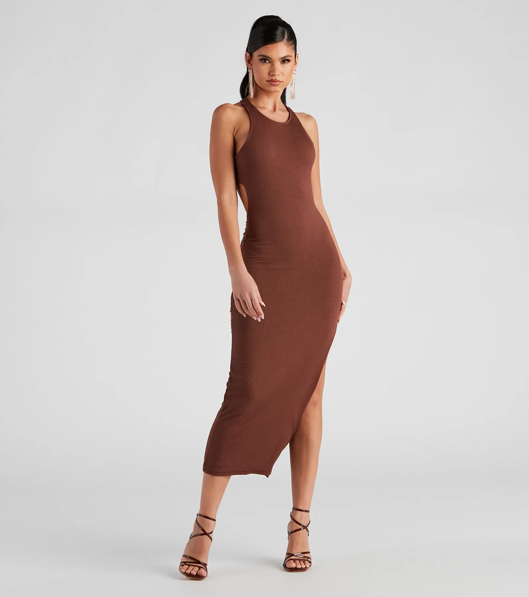 Made Your Mark X-Back Midi Dress & Windsor