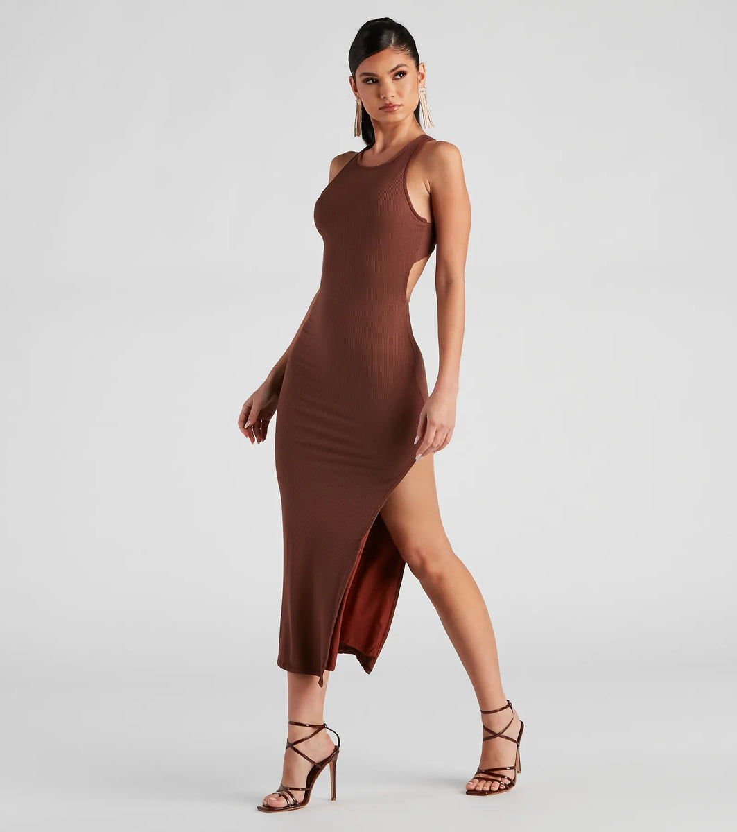 Made Your Mark X-Back Midi Dress & Windsor
