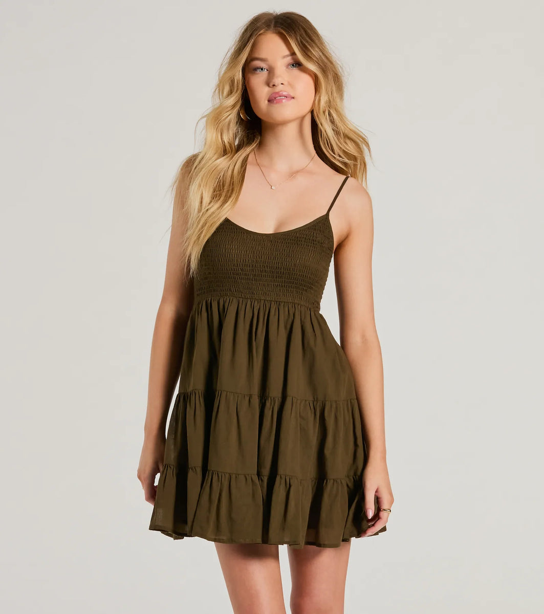 Sunny Days Off Scoop Neck Smocked Skater Dress & Windsor