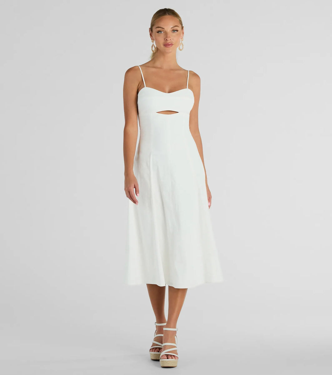 Sensational Delight Sweetheart Cutout Midi Dress & Windsor