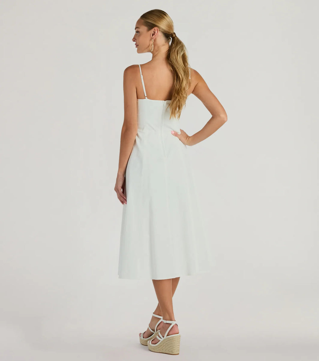 Flawless Beauty Cutout A-Line Midi Dress & Windsor