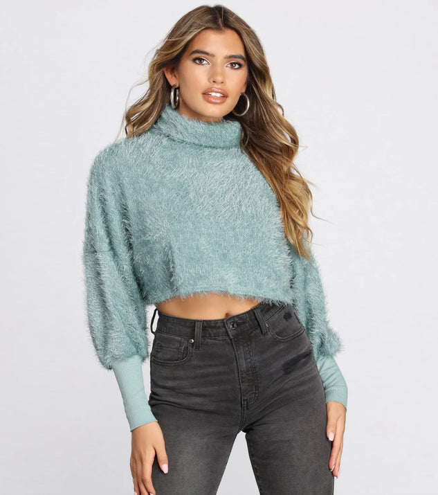 Cozy Cropped Fuzzy Sweater & Windsor