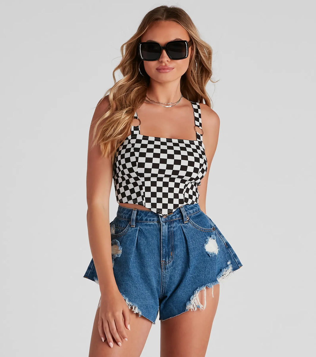 Finish The Race Checkered Tank Top & Windsor