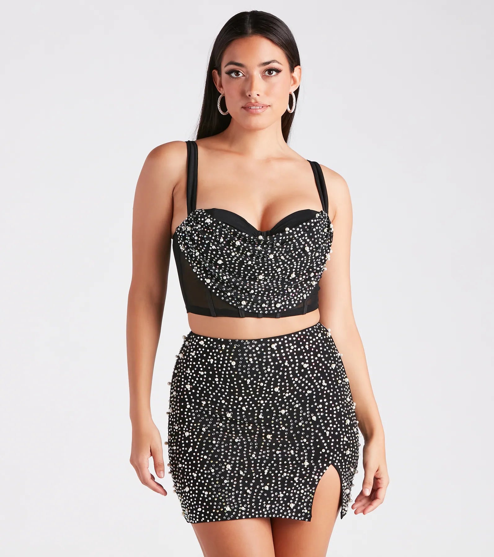 Iconic Glamour Rhinestone And Pearl Bustier Top | Windsor Iconic Glamour Rhinestone And Pearl Bustier Top | Windsor