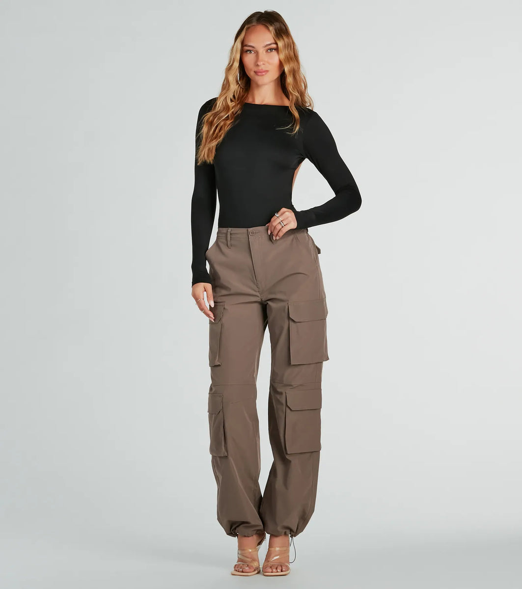 Double Take Backless Long Sleeve Bodysuit & Windsor