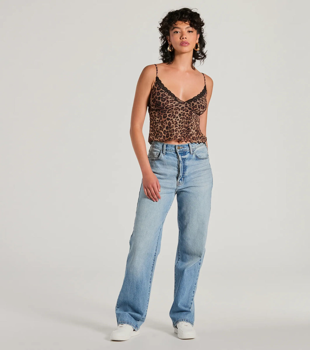 Purrfect Fit Leopard Print Mesh Top & Windsor