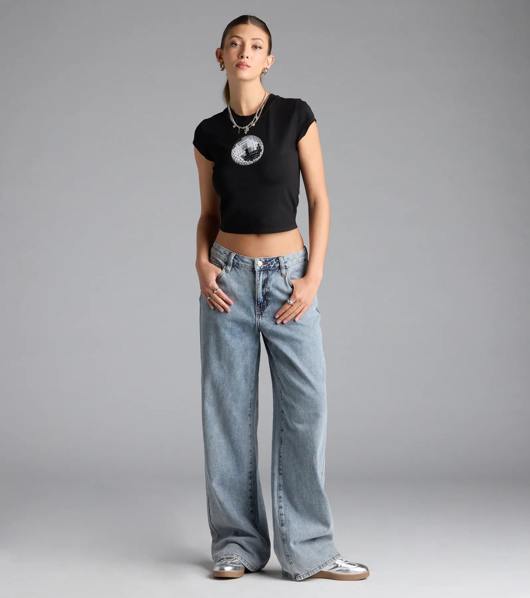 Disco Babe Crop Graphic Tee & Windsor