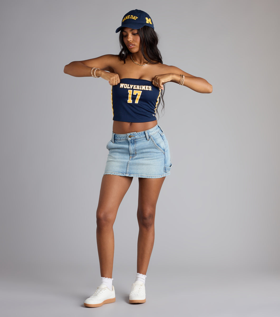 Game On Wolverines™ Jersey Tube Top & Windsor