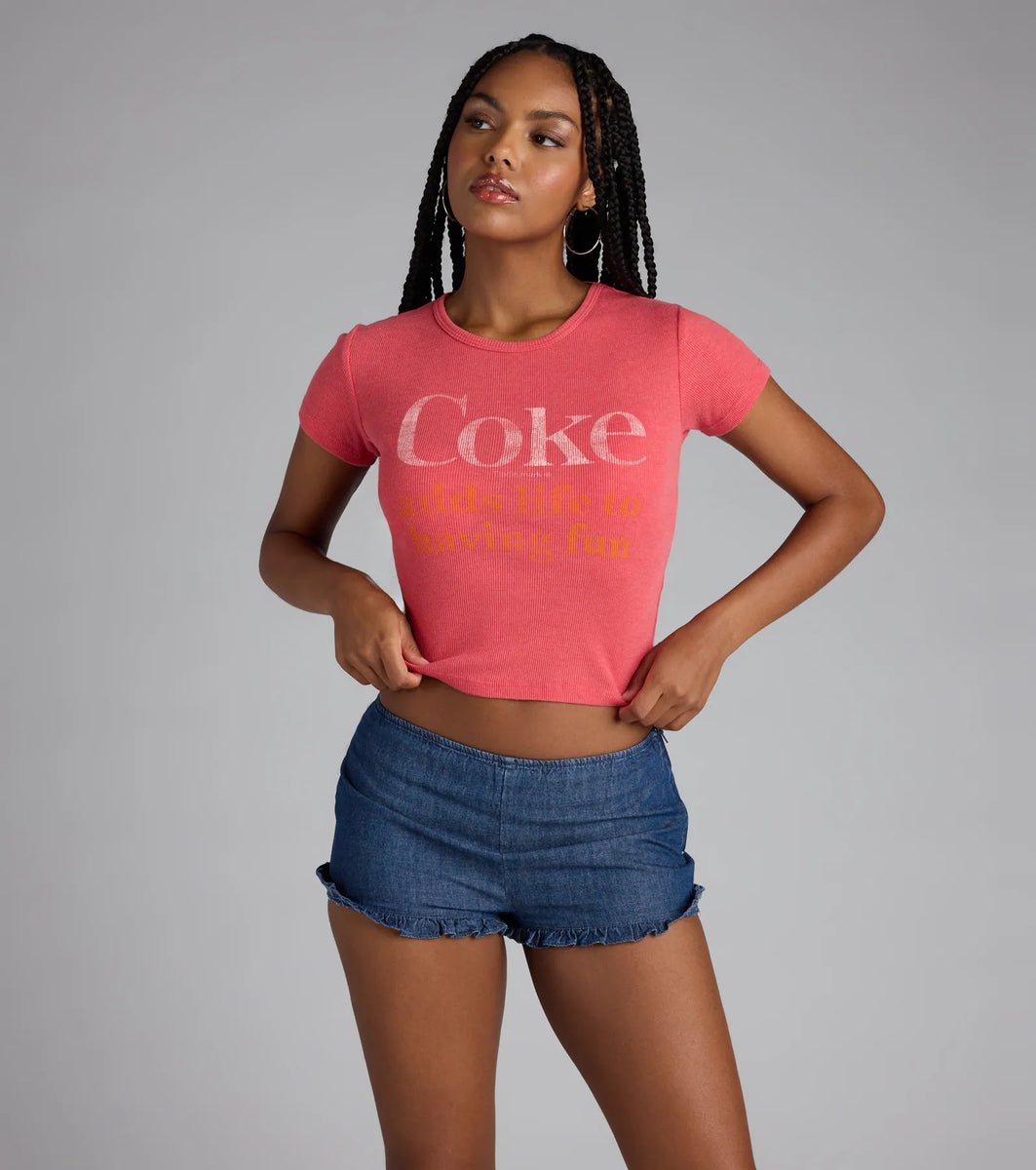Coke ® Graphic Crop Tee & Windsor