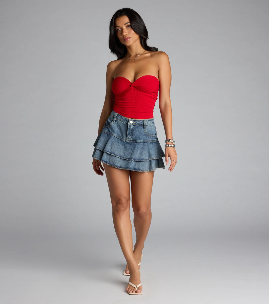 More To Come Twist Tube Crop Top & Windsor