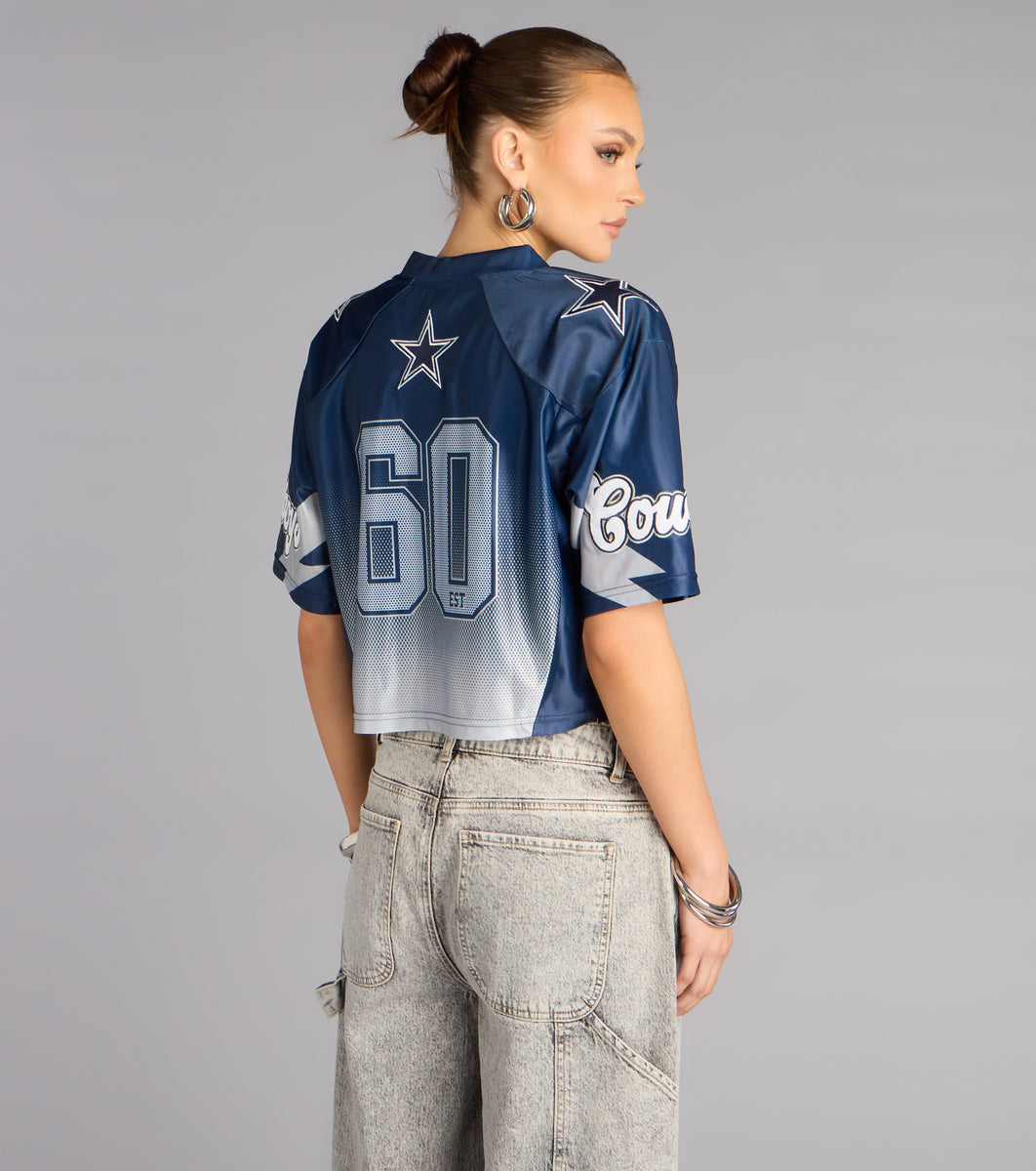 Ultra Game NFL Dallas Cowboys Mesh Crop Top & Windsor