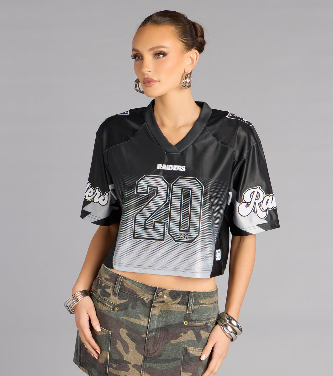 Ultra Game NFL Las Vegas Raiders Mesh Crop Top & Windsor