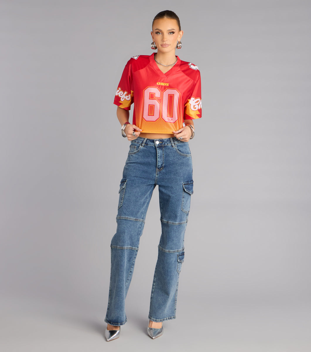 Ultra Game NFL Kansas City Chiefs Mesh Crop Top & Windsor