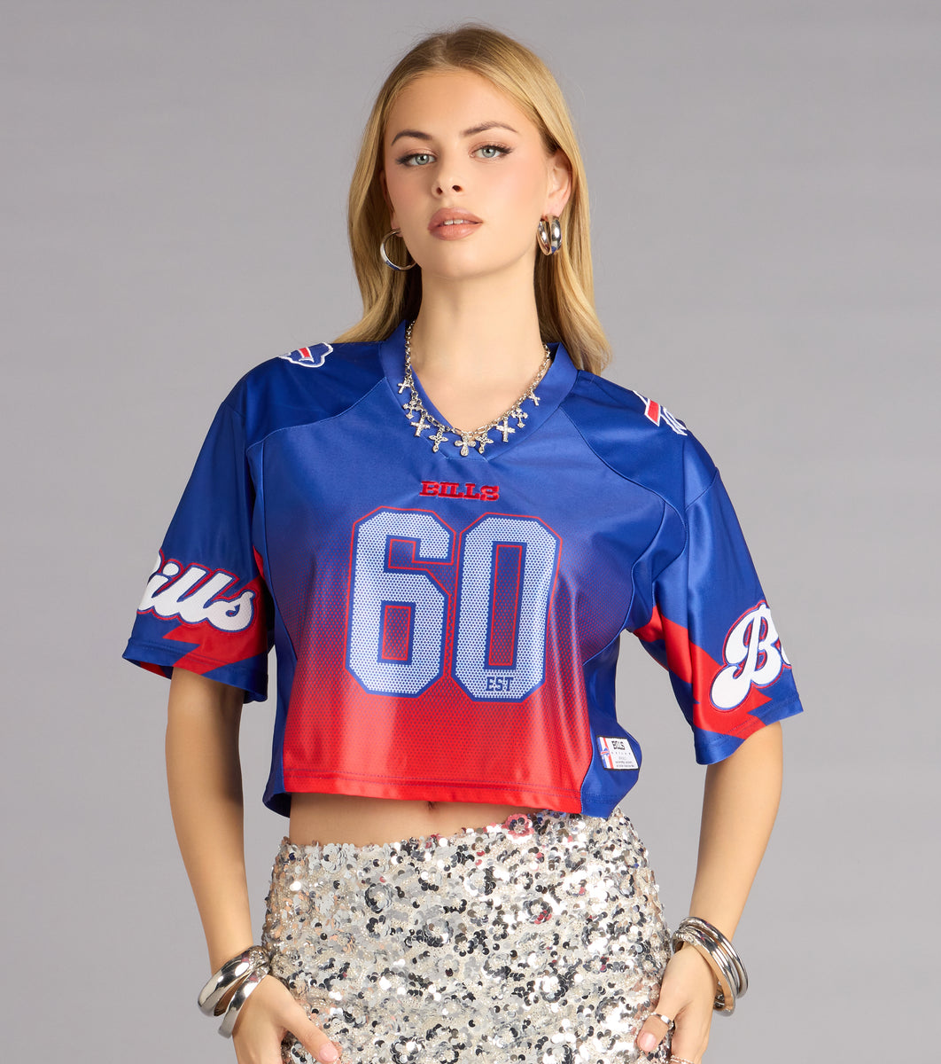 Ultra Game NFL Buffalo Bills Mesh Crop Top & Windsor
