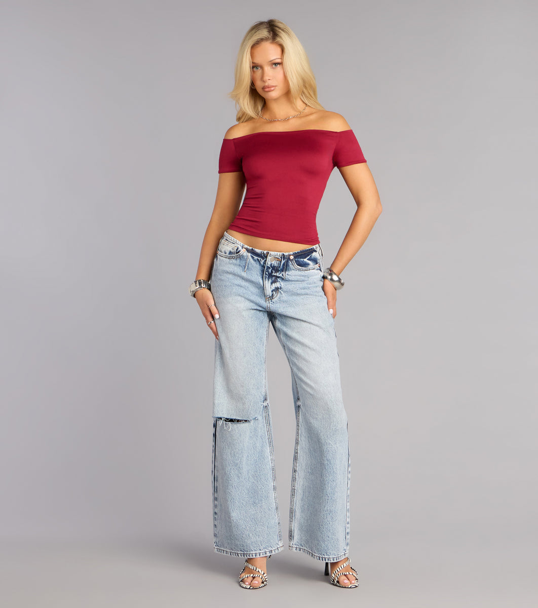 Simply Styled Off-The-Shoulder Top & Windsor