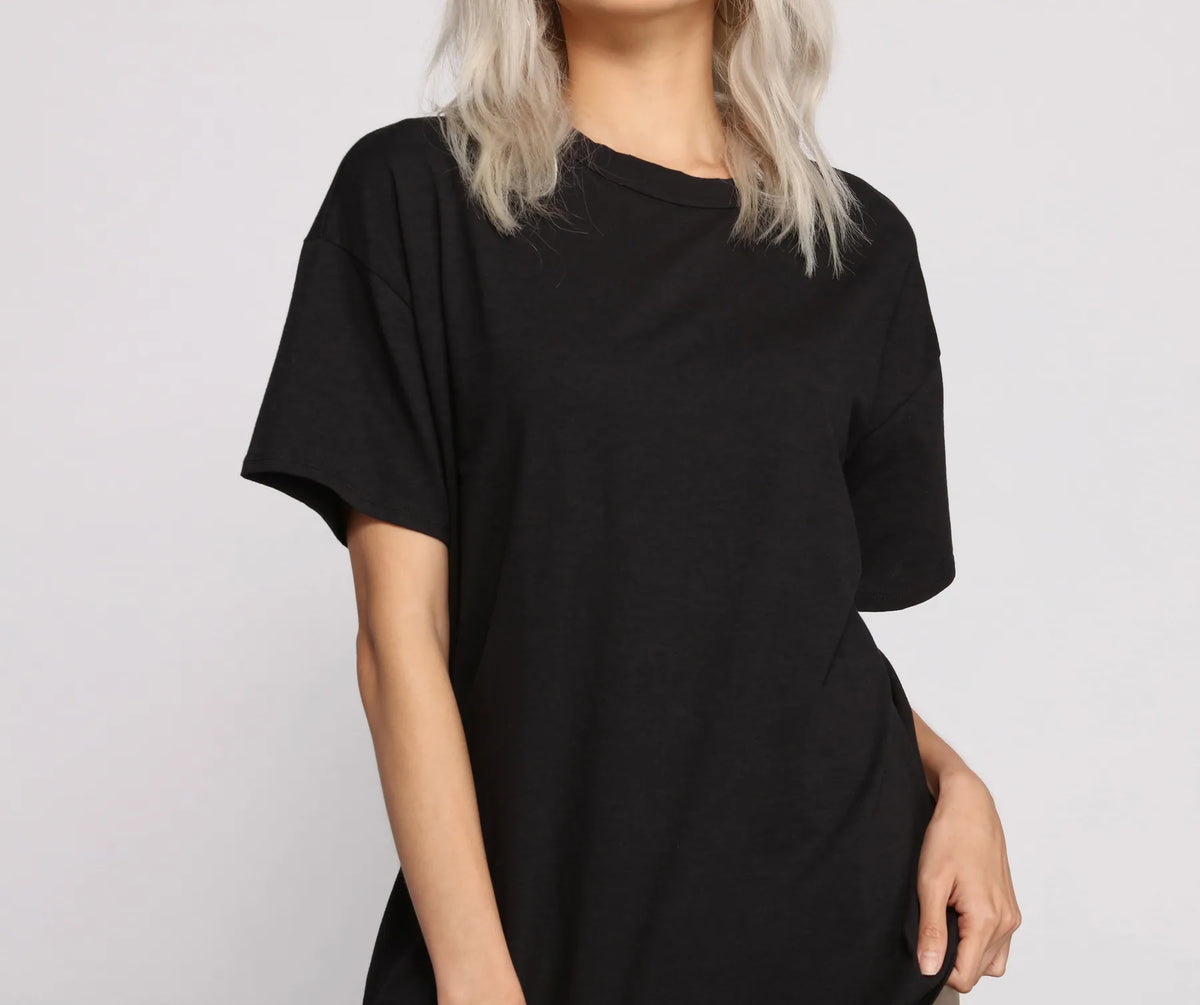 Essential Casual Oversize Basic Tee Shirt & Windsor