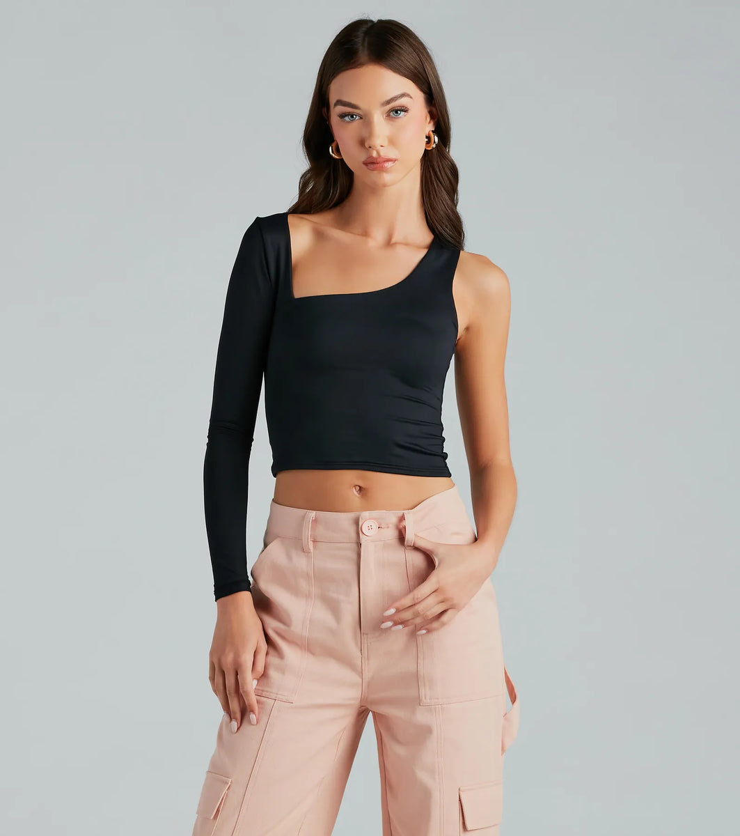 Trendy Staple Asymmetric Smooth Knit Top & Windsor