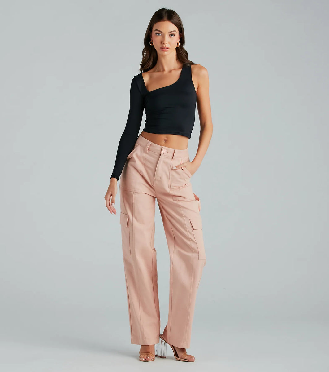 Trendy Staple Asymmetric Smooth Knit Top & Windsor