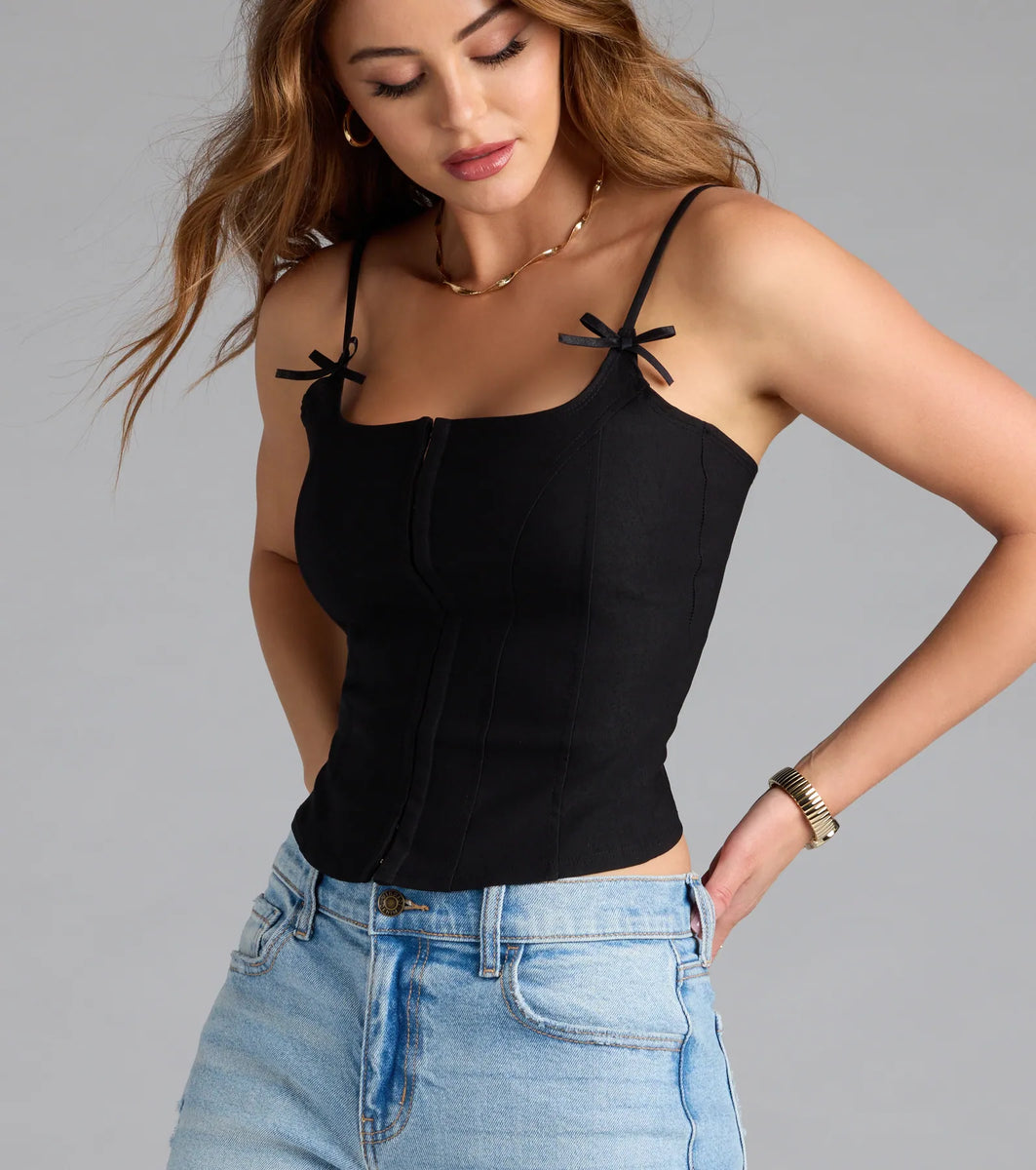 Sculpted Cutie Bow Corset Top & Windsor