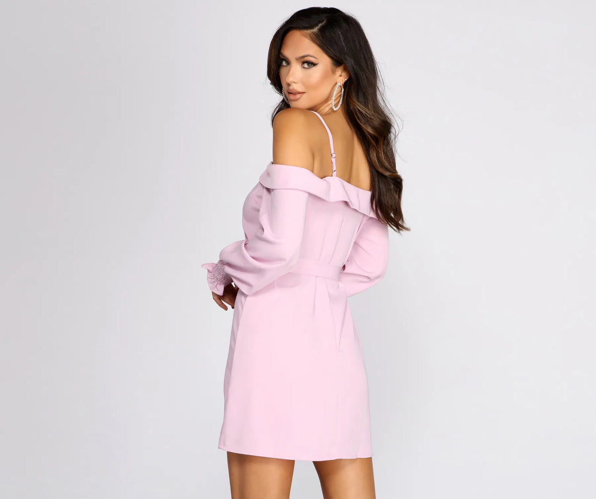 Light And Fresh Cold Shoulder Button Up Tunic & Windsor