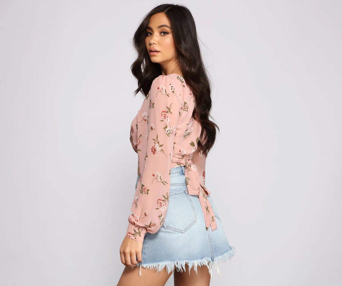 A Spring Mood Floral Crop Top & Windsor