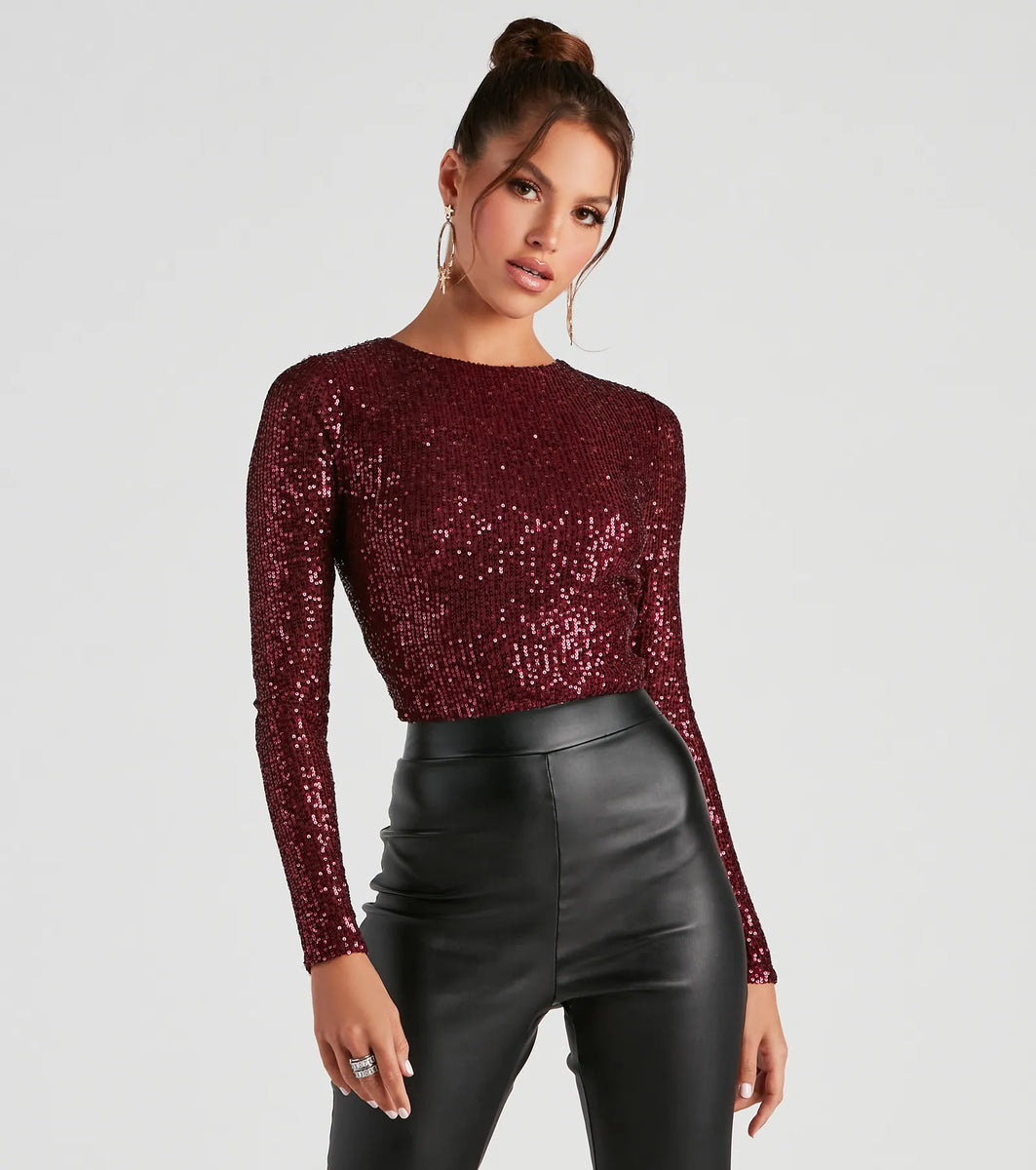 Always Sparkling Sequin Crop Top & Windsor