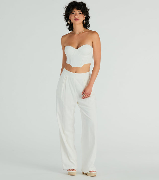 Trendy Treasure Strapless Linen Corset Top & Windsor