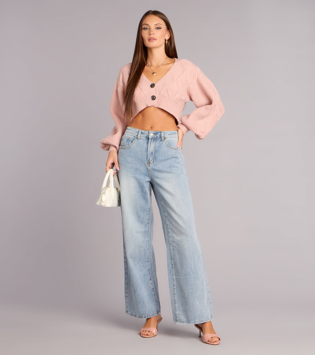 Off Duty Charm Cable Knit Crop Cardigan & Windsor