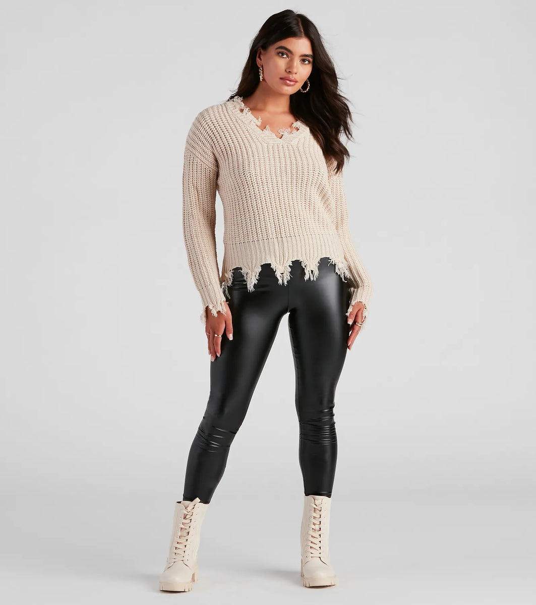 Cute And Cozy V-Neck Knit Sweater & Windsor