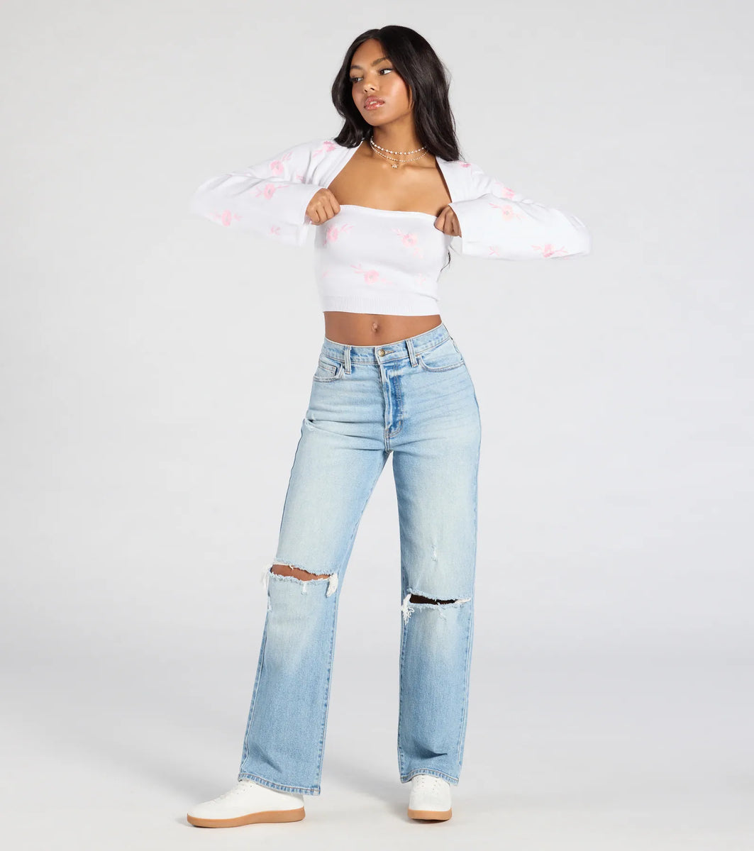 Easy Charm Floral Crop Tube Top & Windsor
