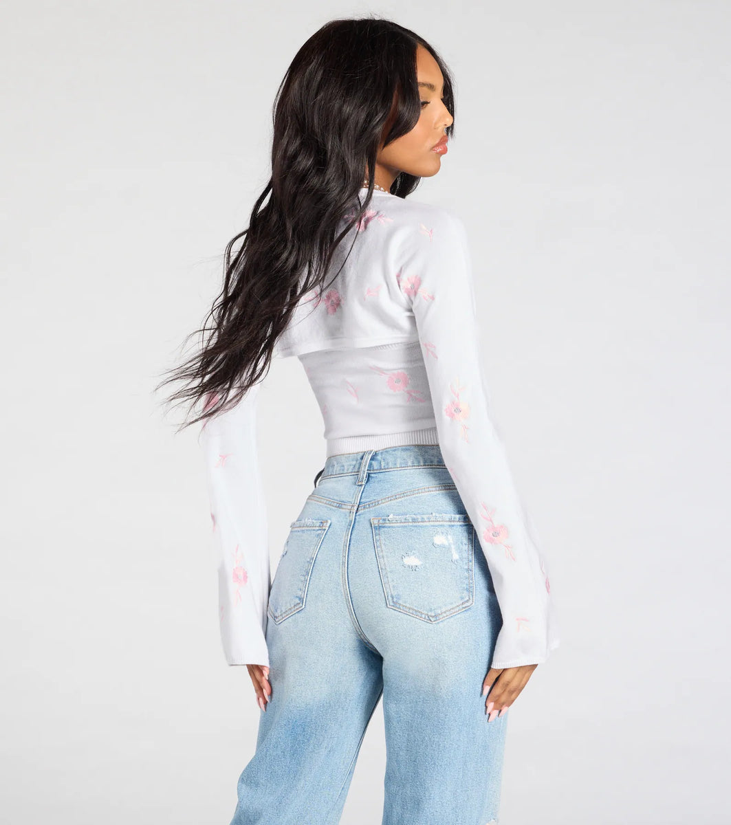 Easy Charm Floral Crop Tube Top & Windsor