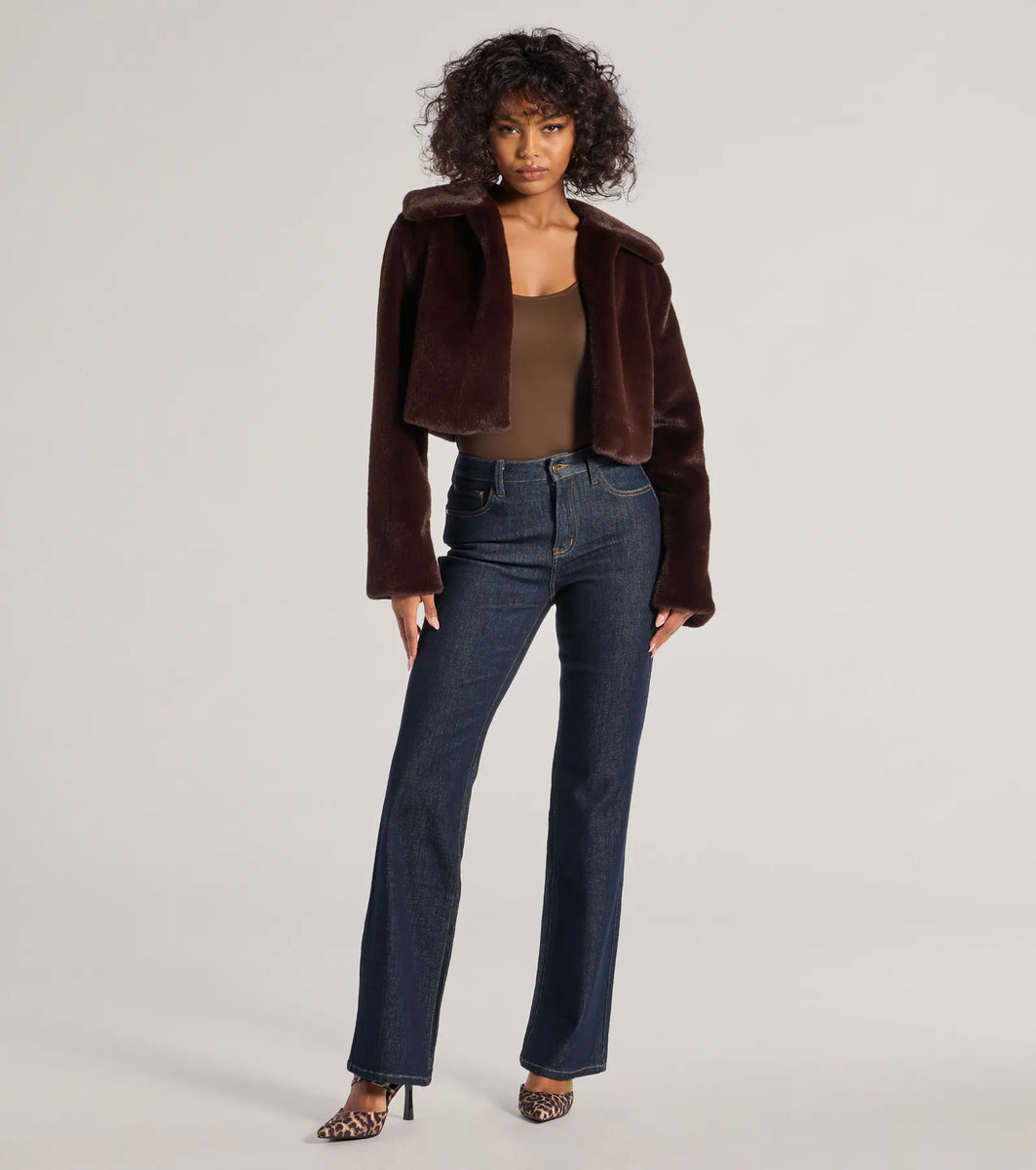 Looking Luxe Faux Fur Cropped Jacket & Windsor