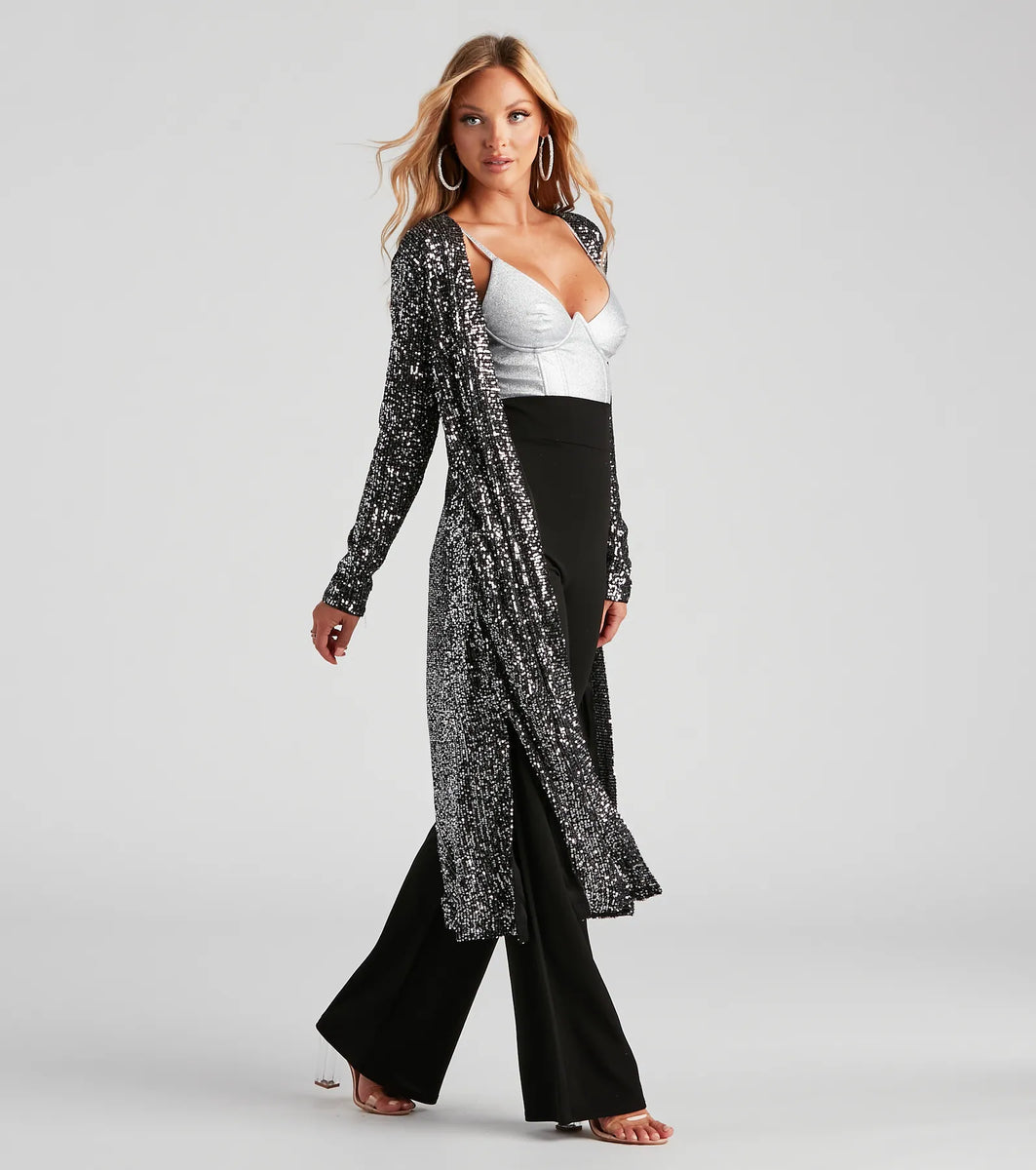 All The More Glitz Sequin Duster & Windsor