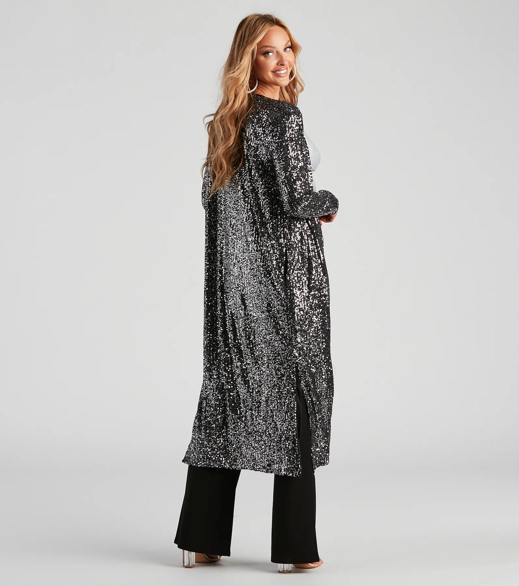 All The More Glitz Sequin Duster & Windsor