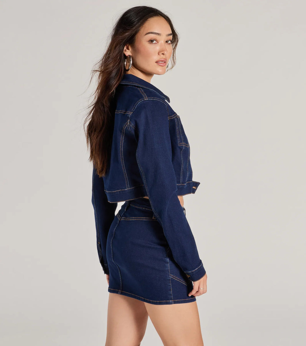Covetable Cutie Contrast Stitch Denim Jacket & Windsor