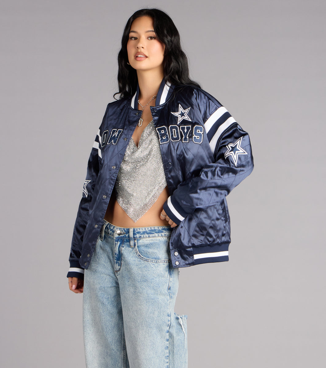 Ultra Game NFL Dallas Cowboys Bomber Jacket & Windsor
