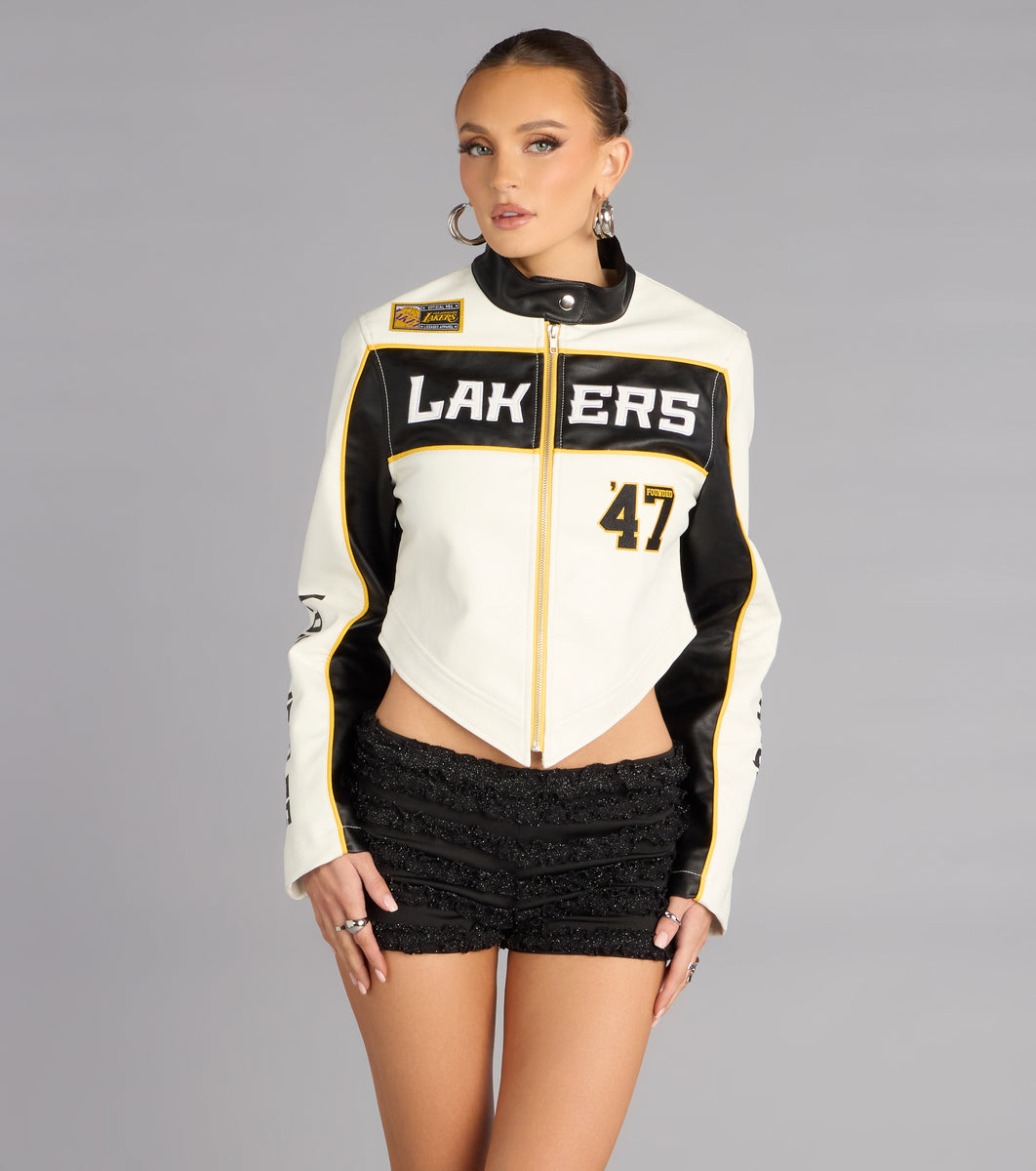 Ultra Game NBA Lakers Moto Jacket & Windsor