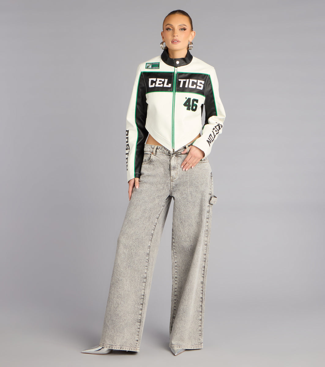 Ultra Game NBA Celtics Moto Jacket & Windsor