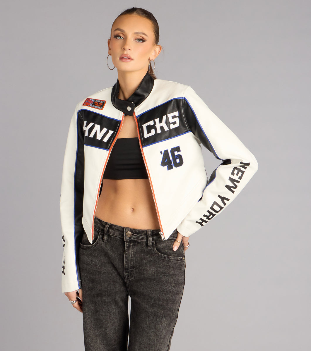 Ultra Game NBA Knicks Moto Jacket & Windsor
