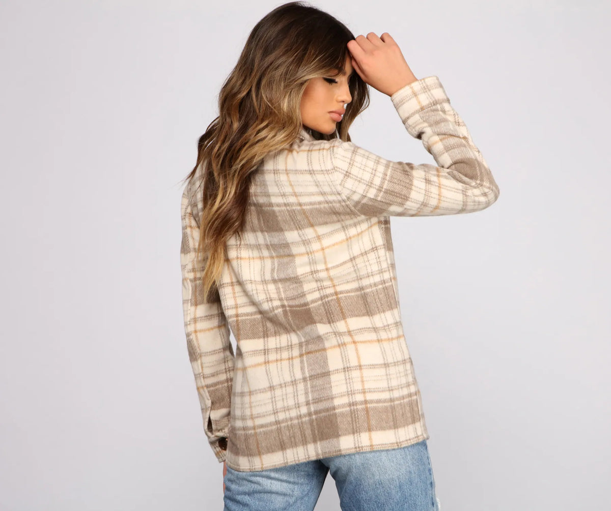 Cozy Plaid Oversized Shacket & Windsor
