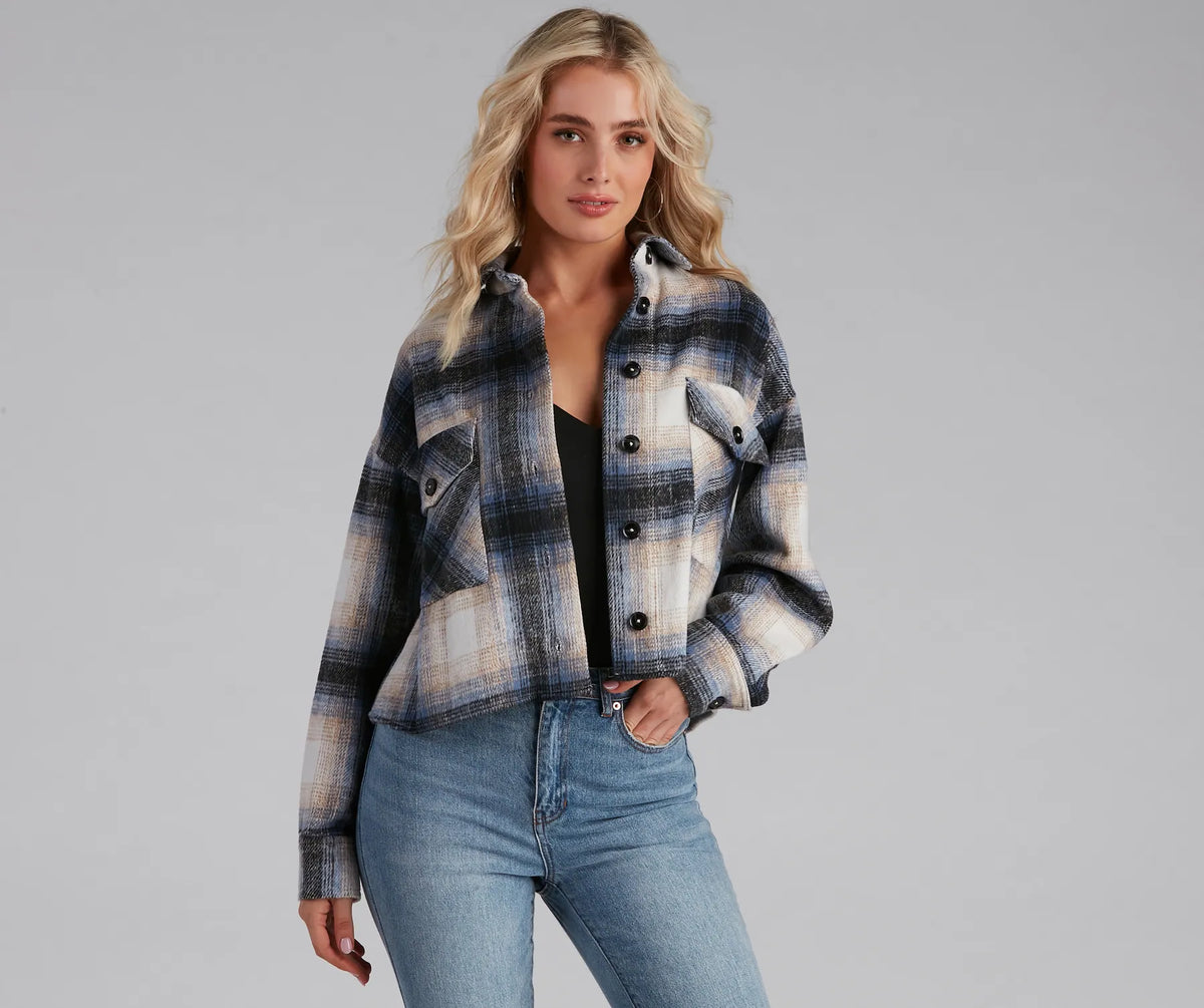 Cozy Vibes Plaid Shacket & Windsor